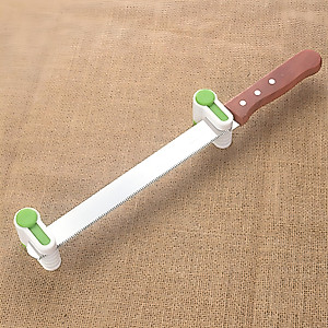 2PCS DIY Cake Slicer, Stratification Auxiliary Bread Slice, Toast Cut, 5 Layers Leveler Slicer, Kitchen Fixator Tool Green