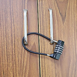 NBYT Combination Cable Lock, 3/16-Inch Steel Cable, 7-Inch Length, 4-Digit Lock for Gates, Fences, Cabinets,Shed,Dumpster,Outdoor Security