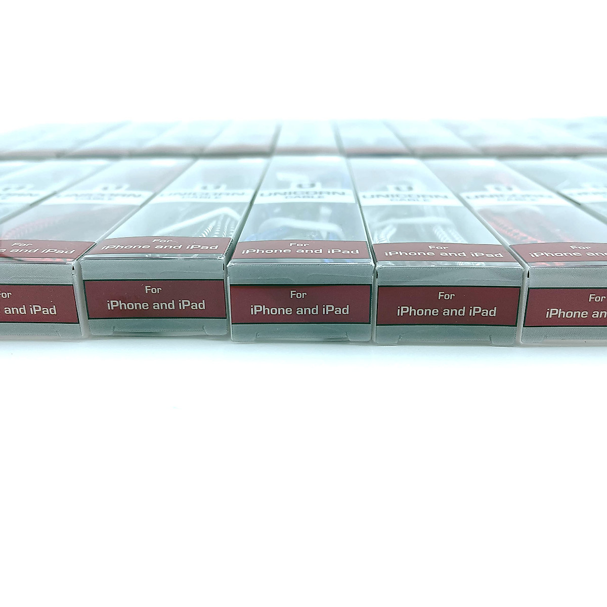 (50-Packs) Unicorn's Supreme USB Cables Compatible with iPhone Plug Charging Cable + Sync (3.3ft/1m) Nylon Braided Wholesale Bulk Lot