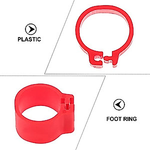 balacoo Duck Leg Rings 100pcs 10mm Racing Pigeon Leg Rings Bird Rings Leg Bands for Pigeon Parrot Finch Canary Hatch Poultry Rings Red Hen Leg Bands