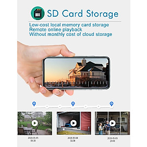 Topodome Wi-Fi Bullet Security Camera Outdoor,1080P RTSP IP WiFi Surveillance Camera, Humanoid Detect/ 2-Way Audio/Siren Alarm/SD Card/Night Vision, Weatherproof IP66 Metal Case (White)