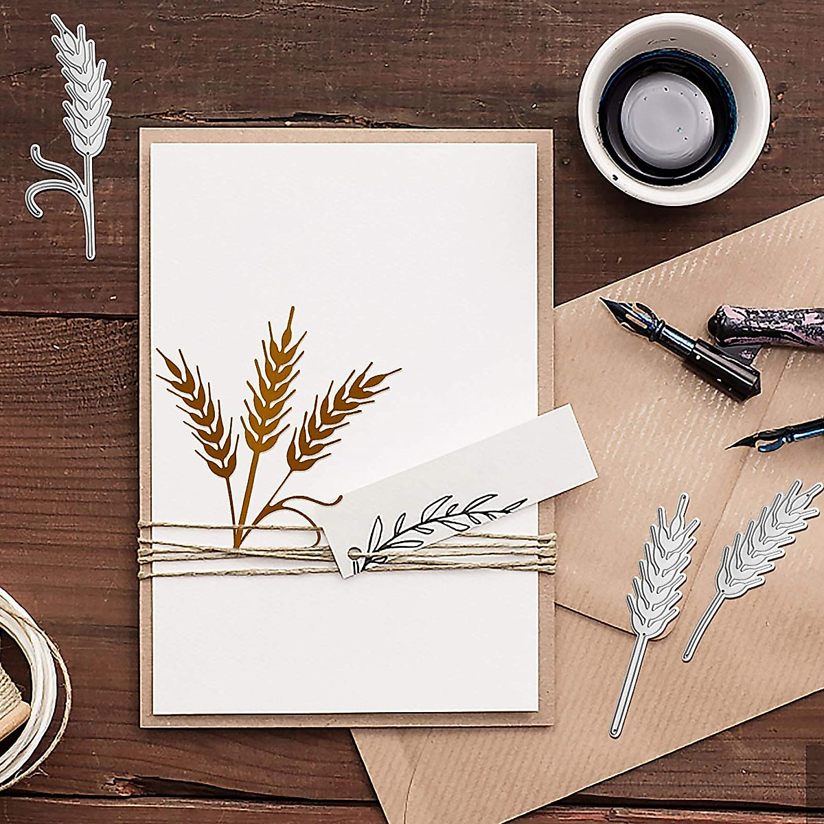 Lapoo Straw Metal Cutting Dies, Die Cuts for Scrapbooking DIY Album Card Making Decor Paper Craft Die Cuts Party Wedding Decorations,Metal Die Cutting Stencils (Straw 5.1×2.9 in)