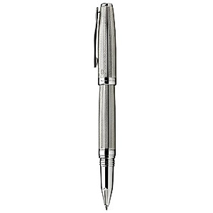 Xezo Solid 925 Sterling Silver Serialized Fine Rollerball Pen with Screw-On Cap (Maestro 925 Sterling Silver R-1)