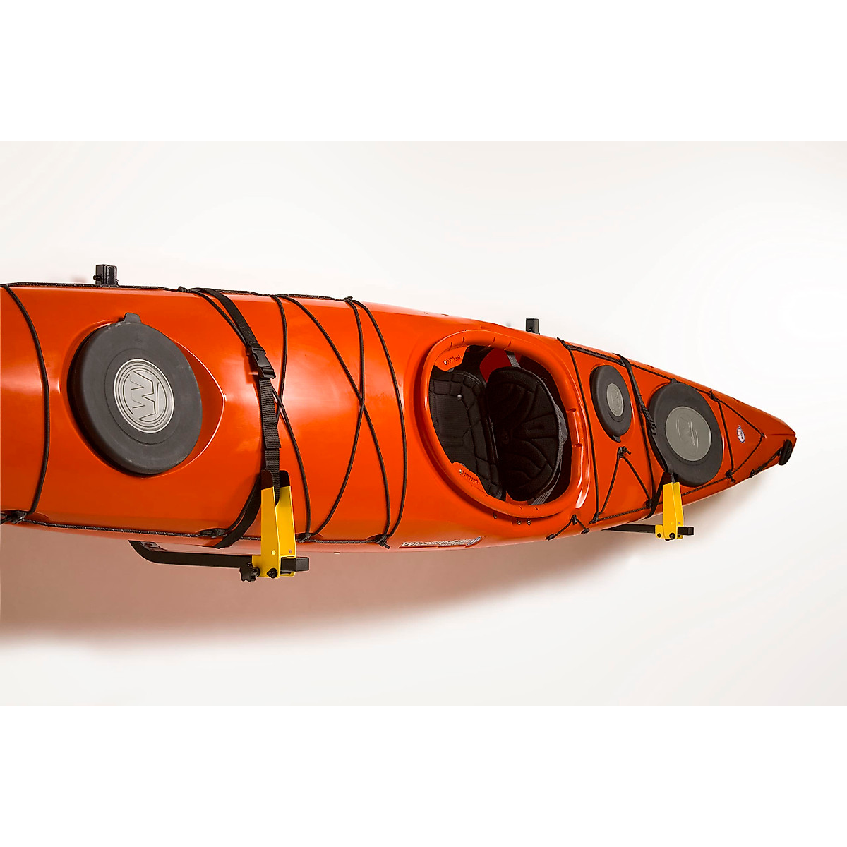 Suspenz Kayak Storage Rack, 2-Boat Free Standing Kayak, Canoe, SUP Deluxe Storage Rack, Indoor & Outdoor, Yellow, 48" x 24" (11-0203)