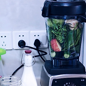 64-Ounce Blender Container, Transparent Food Blender Container with Blade Lid Blender Replacement Parts Fit for Vitamix 5300 Container Blender Pitcher Compatible for G-Series Blender 2L