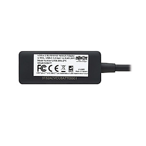 Tripp Lite USB-C to RJ45 Gigabit Ethernet Network Adapter Up to 2.5 Gigabits Per Second Network Speed - Windows, macOS, Chrome & Linux Widely Compatible - USB 3.2 Gen 1, 3-Year Warranty (U436-06N-2P5)