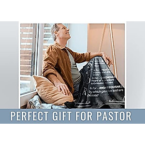 InnoBeta Pastor Appreciation Gifts for Men, Throw Blanket, Presents for Christmas, Pastor Appreciation Day, Birthday, Father's Day - 50" x 65" - Cross