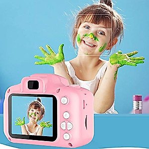 NC HD Children's Digital Camera Cartoon Camera Portable SLR Camera Toy Kids Birthday Gift HD (1300W Pixels) Pink
