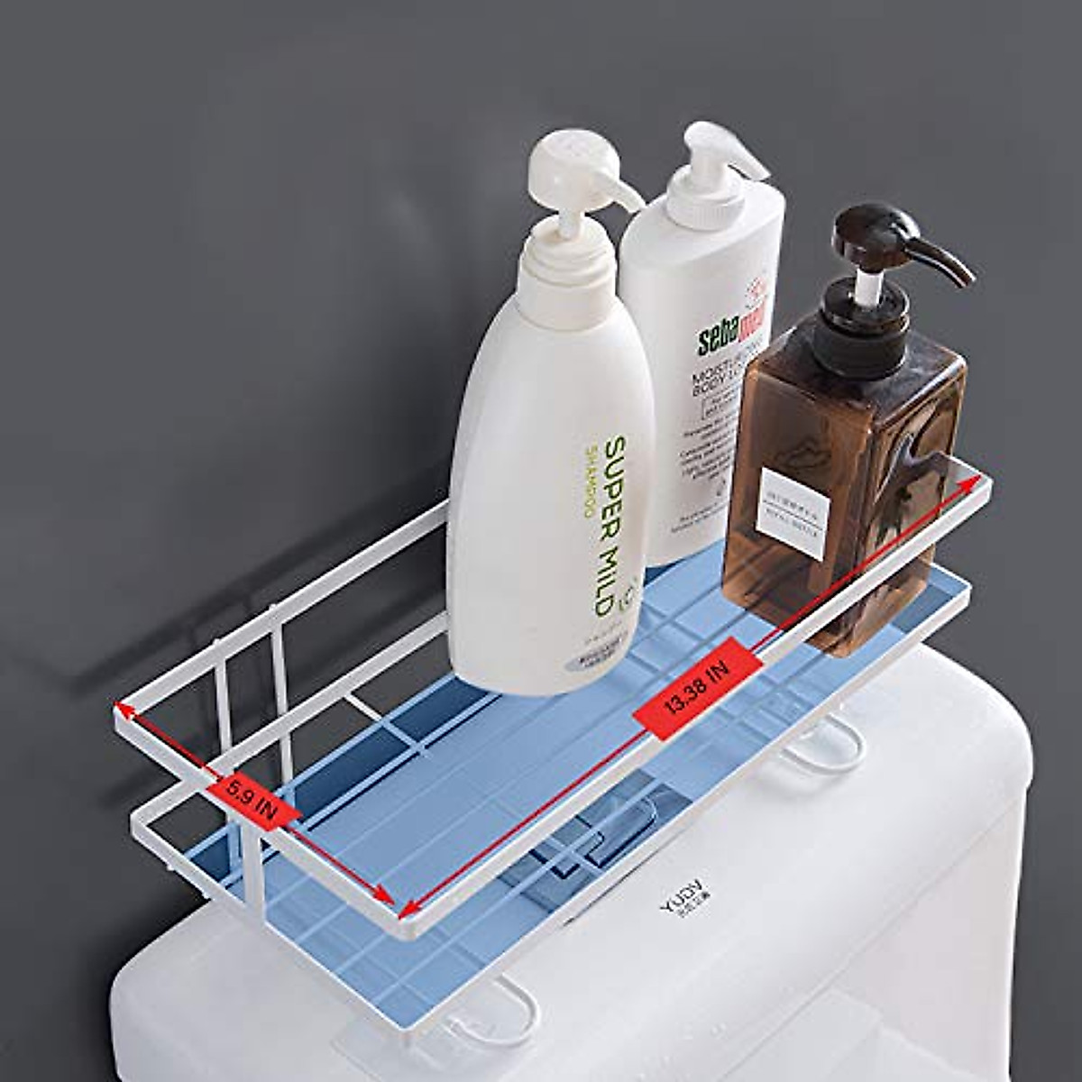 Umibrace Bathroom Shelves, Over The Toilet Storage, Over Toilet Storage Cabinet,Bathroom Rack Spacesaver, Anti-Rust Surface Appropriate Size for Paper Towels Shampoos Bathroom Decor 13.38" 6.49" 5.9"