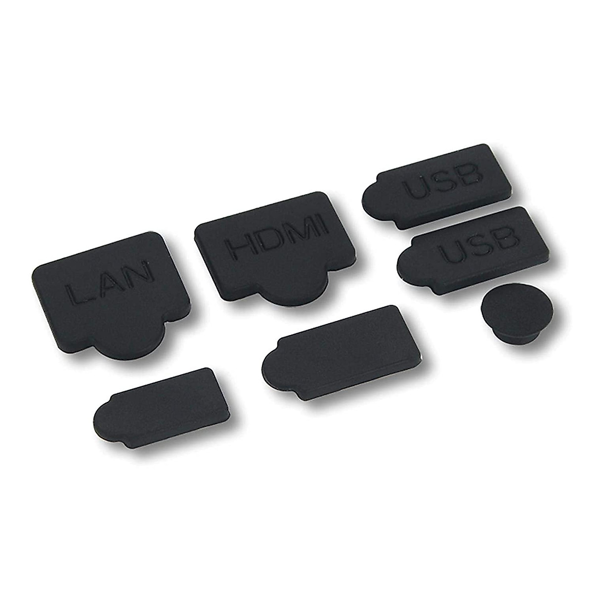 7PCS LAN HDMI Type-C USB Dock Dust Plug Silicone Dust Proof Cover Dust Stopper Dustproof Case Kits for PS5 Game Console