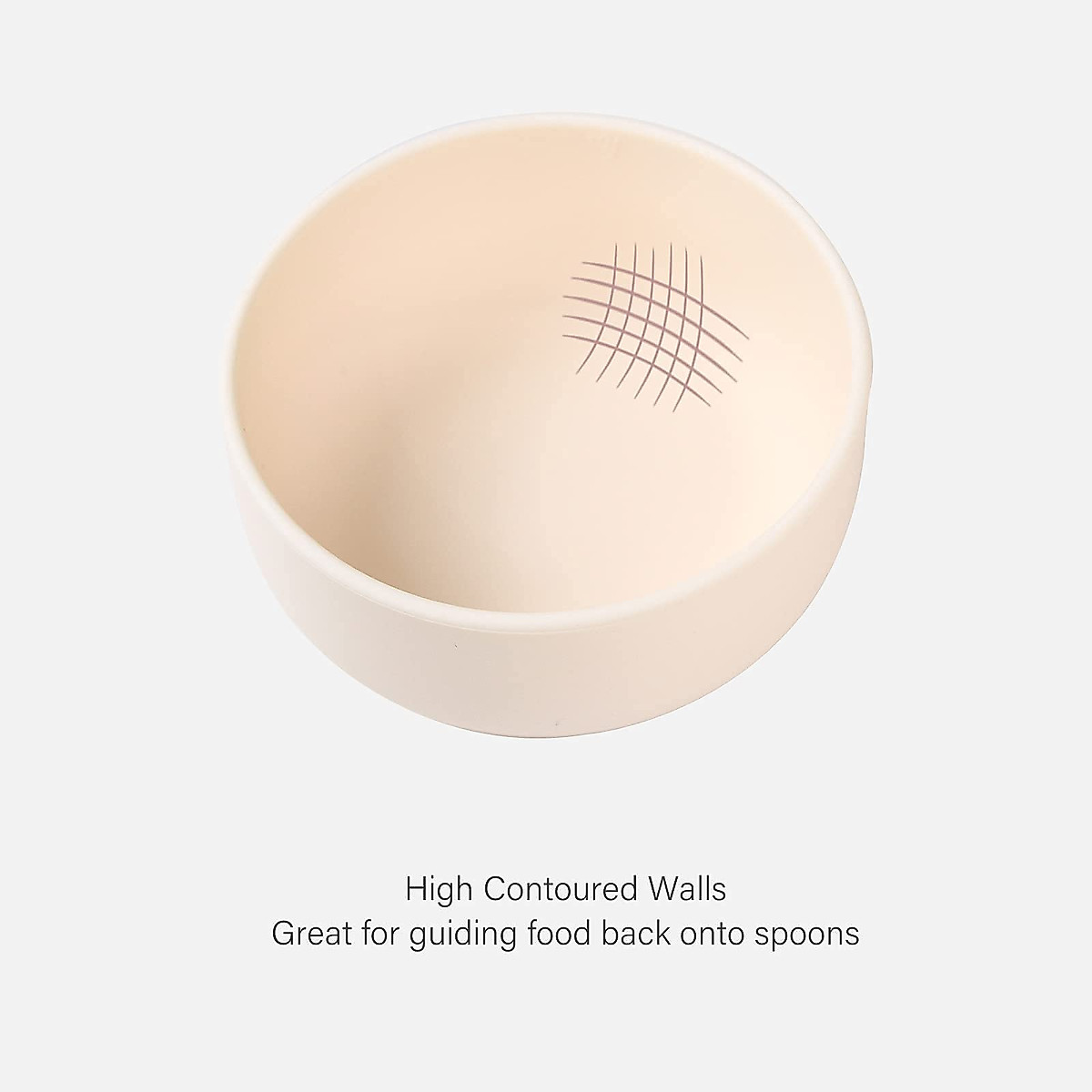 YOOFOREA 6 Piece Silicone Baby Feeding Set I Roll Up Bibs, Bowls, Spoons, for Babies Toddlers Boys Girls I 100% Food Grade Silicone I BPA BPS PVC Free, Dishwasher Safe, Easy to Clean (Tea & Cream)