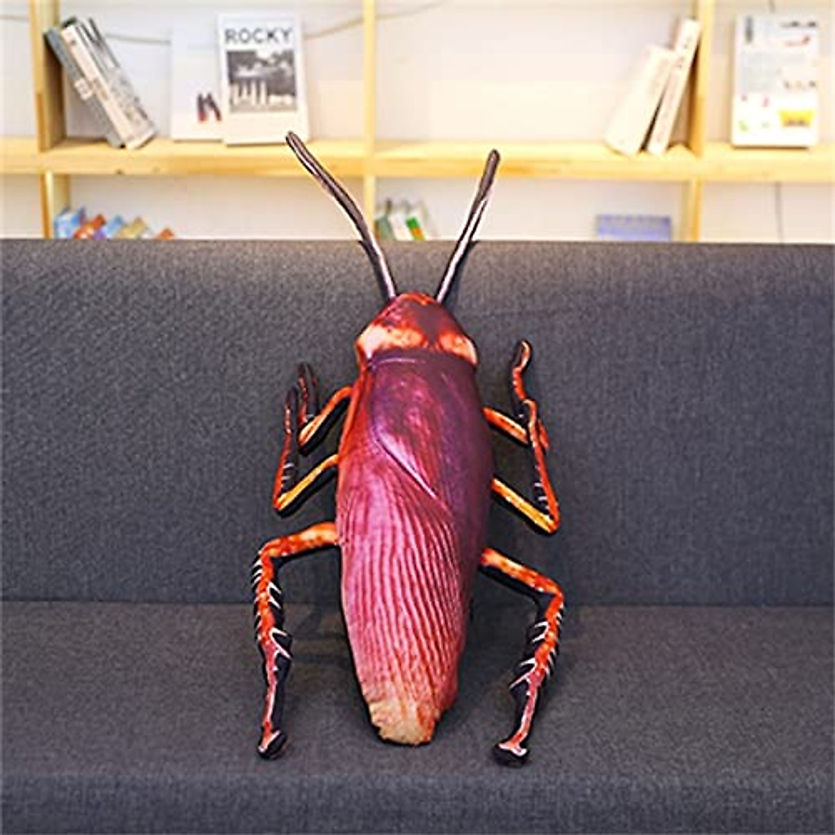 The Flash Store 13.78 in Creative 3D Cockroach Plush Toy Realistic Cockroach Stuffed Animal Toy Funny Home Sofa Car Decoration Party Favors Throw Pillow Birthday Gifts