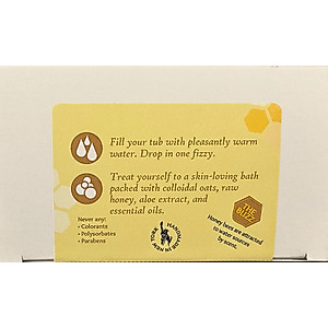 4 Handmade Raw Honey & Colloidal Oatmeal Bath Bombs with Lavender & Lemongrass Essential Oils to soothe hydrate dry skin