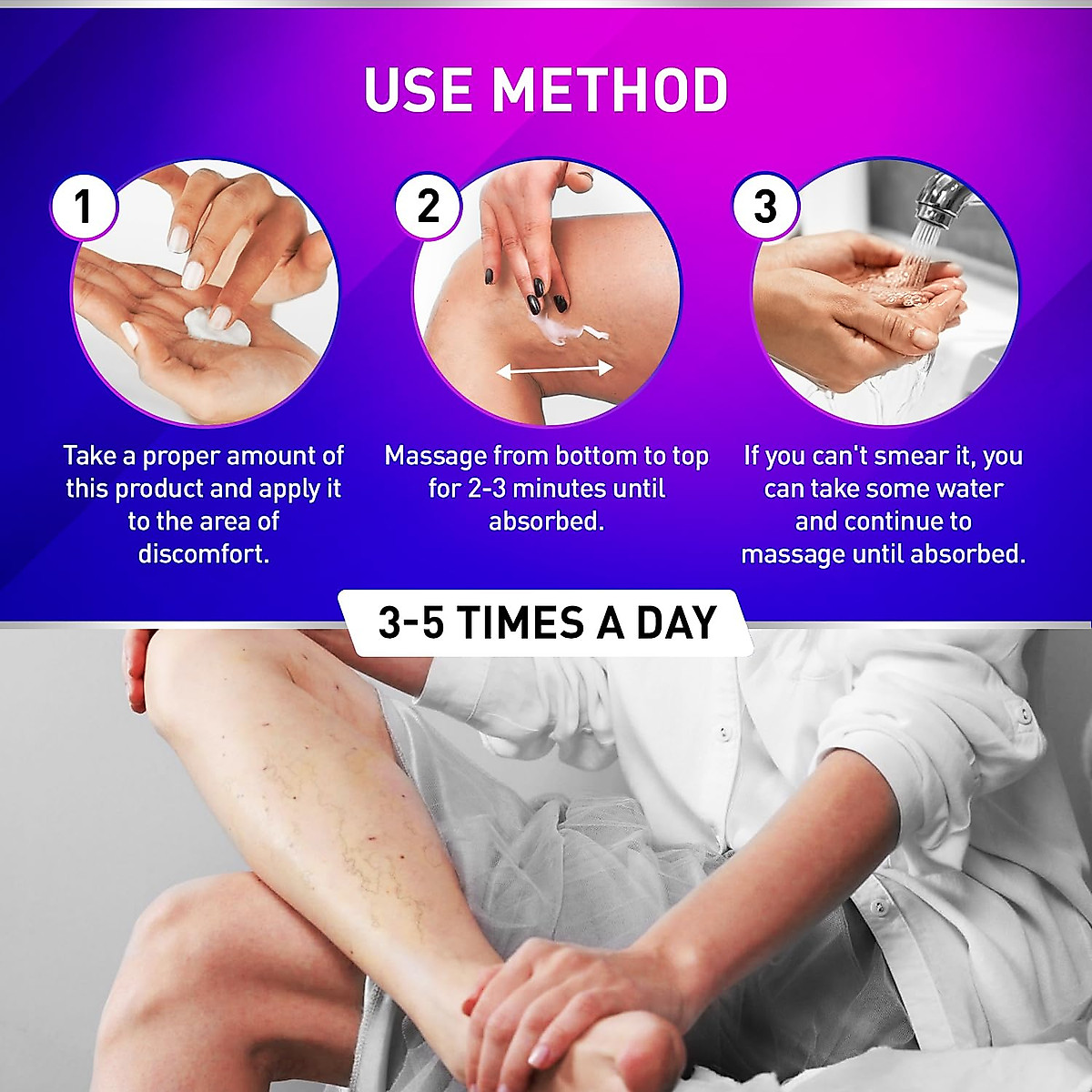 Pharmapulse Varicose & Spider Veins Soothing Leg Cream - Relaxing Leg Cream Formula - Fast-Acting Relief Cream - Expertly Crafted for Optimal Comfort 2oz