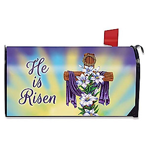 Briarwood Lane Easter Cross Religious Magnetic Mailbox Cover Holiday Lilies