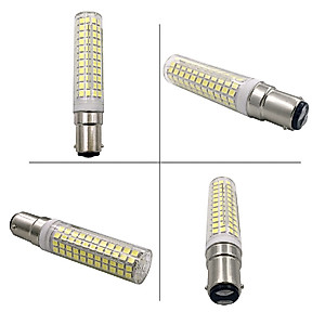 YDJoo 2 Pack BA15D LED Bulb Dimmable 12W LED Corn Light Bulbs 120W Halogen Replacement Daylight White 6000K BA15D Double Contact Bayonet Base for Celling Fans Sewing Machine