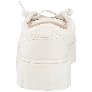 Roxy Women's Sheilahh Slip On Platform Sneaker Shoe, ASH/White, 9