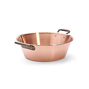 De Buyer Copper Jam Pan with 2 Cast Iron Handles Diameter 38 cm