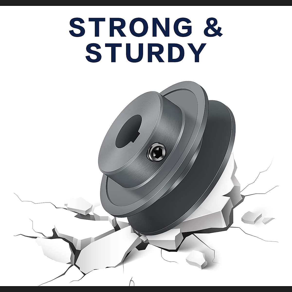 Tondiamo Mechanical Belt Pulley Single/Double Groove Web Sheave Bored-to-Size Belt Sheave Cast Iron Belt Section (AK25-5/8, Single Groove)