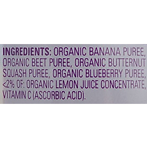Happy Tot Love My Veggies Stage 4 Organic Toddler Food Banana Beet Squash & Blueberry, 4.22 Ounce Pouch Organic Baby Food/Toddler Food Pouches, Fruit and Veggie Blend, Full Serving of Vegetables
