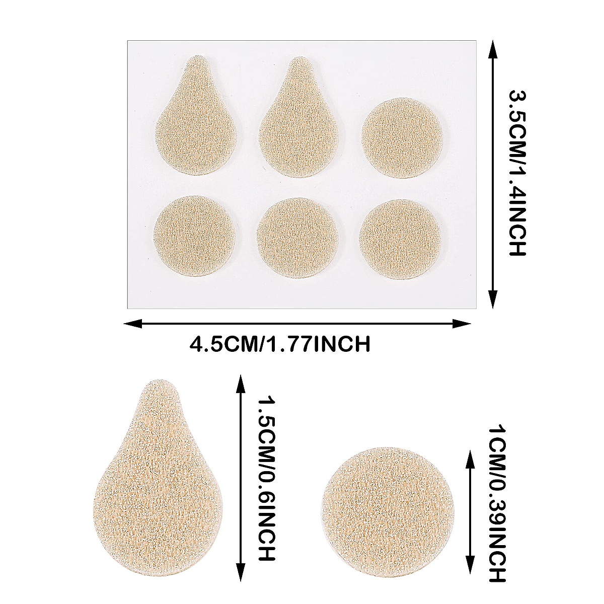 Tondiamo 300 Pieces Ear Lobe Support Ear Patches Earring Protectors Clip on Earring Pads Heavy Earrings Stabilizers Invisible Earring Lift Patches for Long Time Wearing Earrings