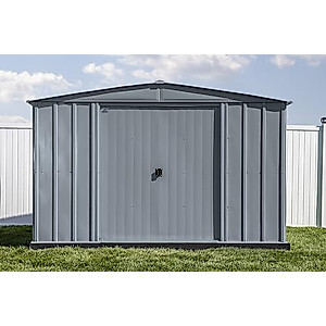 Arrow Classic Steel Storage Shed, 10x14, Charcoal
