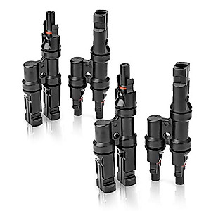 BougeRV Solar Branch Connectors Y Connector for Parallel Connection Between Solar Panels FMM+MFF (2 Pairs)