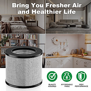 FMDZFL 2801 Air Filter Replacement Bundle Compatible with Bissell MyAir Personal Purifier Models # 2780A, 2780P, 2780B, 27809, 3329 (Pack of 4)