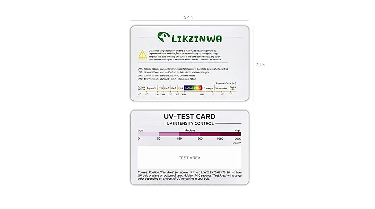 LIKZINWA UVB Sensor Card - Measure Your Reptile's UV Needs