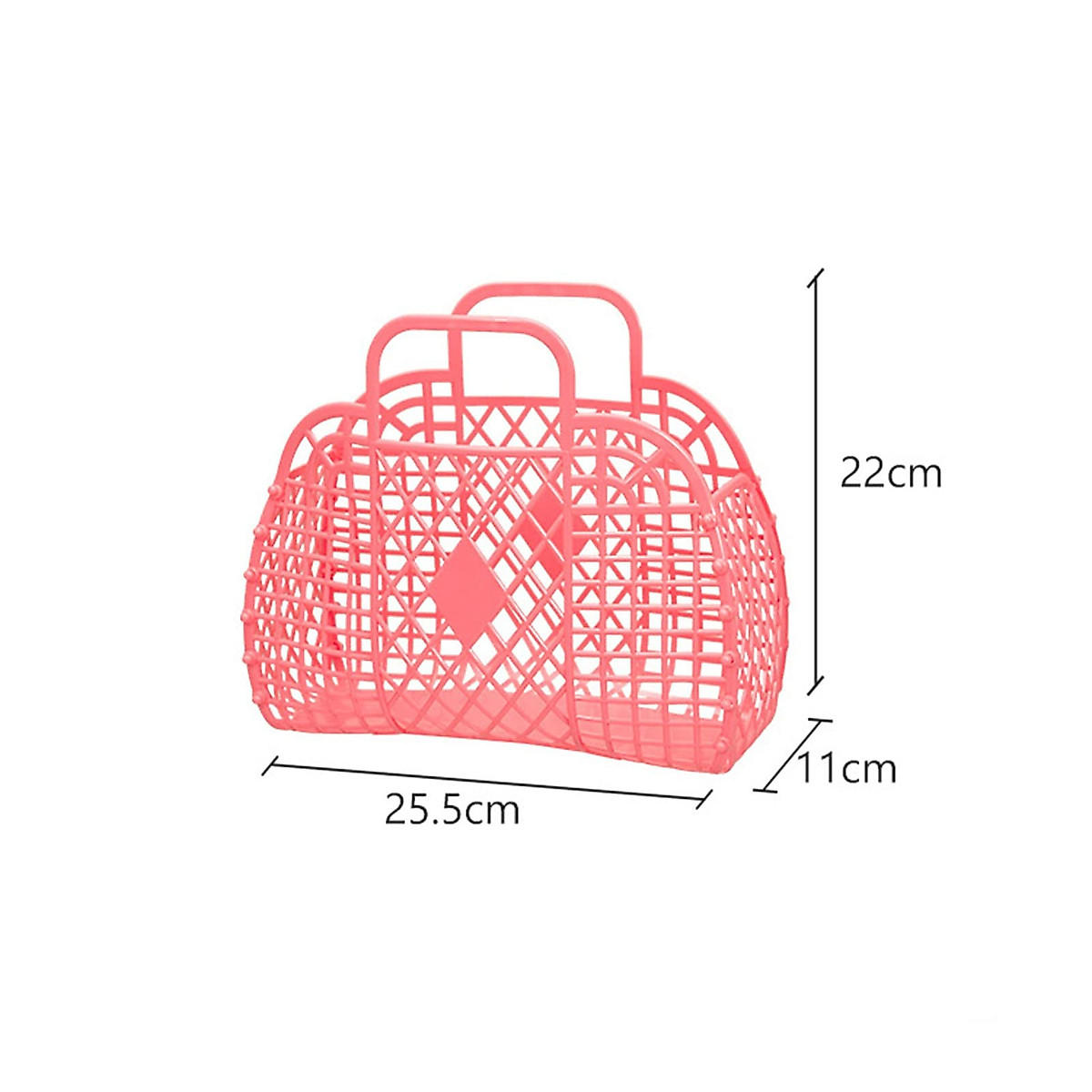 WOHPNLE Shower Caddy Portable, Foldable Plastic Shower Caddy Hollow Basket with Handle Reusable Bathroom Caddy Portable Multifunctional Shower Basket(Red)