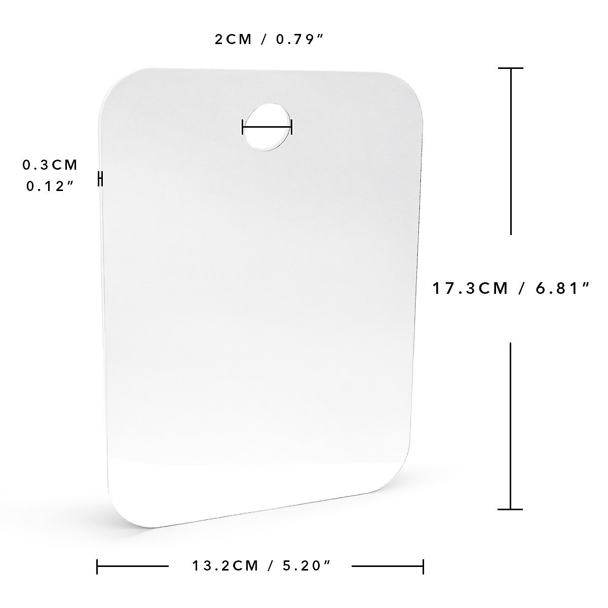 QSHAVE Fogless Shower Mirror Large Size with Suction Hook and Adhesive Hook Perfect for Shaving