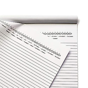 Mymazn Legal Pads 8.5 x 11 with Date on Top, Narrow Ruled, White Note Pads College Ruled Writing Tablets for Office, School, 50 Sheets, 3 Pack