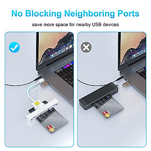 Type C CAC Reader, DOD Military USB C Common Access CAC Card Reader, USB C Smart Card Reader PIV CAC Reader Credit Card Reader Compatible with Windows, Mac OS(Mini Fold and Portable Type C)