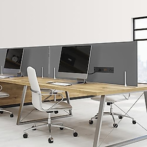 Type-C Recessed Power Socket, 20W PD Fast Charging USB-C QC3.0 3A USB-A Power Strip, Plug in 4 Outlets & 2 USB-A Ports &1 USB-C Port,Connect Flat Plug 6.5ft Extension Cord Black