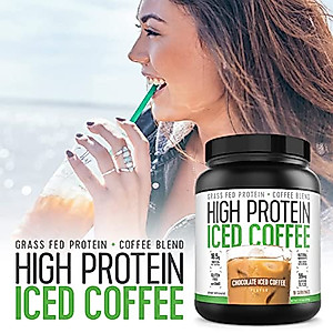 High Protein Coffee, Keto Friendly, 18g of Protein, 2g Carbs, Natural Ingredients (18 Servings, Chocolate Iced Coffee)