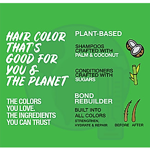 No Fade Fresh Bright Red Color Depositing Shampoo + Conditioner + BondHeal Bond Rebuilder Bundle - Enhance Color, Prevent Fading & Refresh, Temporary Hair Dye