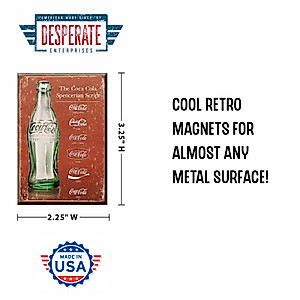 Desperate Enterprises Coca-Cola - Script Heritage Refrigerator Magnet - Funny Magnets for Office, Home & School - Made in The USA