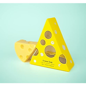 MOVALUE Cute Hand Soap - Cheese Shaped Soap, Creamy Scent, Fun Cleaning Experience. Gift for Girlfriends, Mothers, or Children. Christmas Stocking Stuffer for Her, Him, Kids