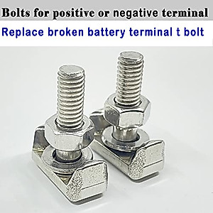 2 Pack 19116852 Battery Terminal T-Bolt Compatible with Chevy BMW GMC Volkswagen 64740 Battery Cable Tensioner Bolt Kit 6X0915138 61128373946