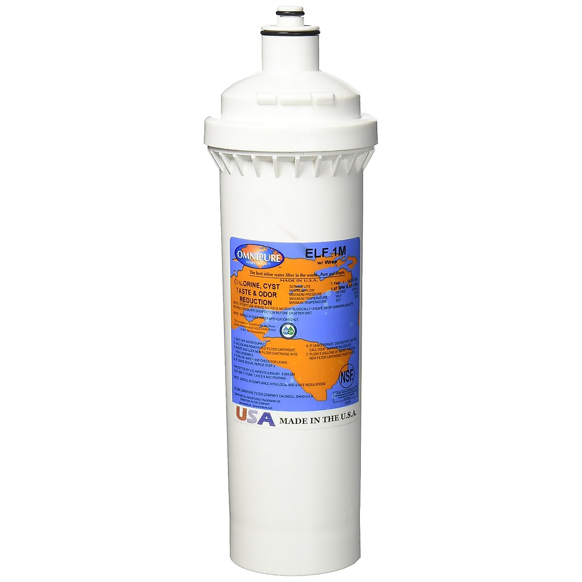 Omnipure Elf Series ELF-1M Water Filter, White