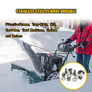 Tormurbutl Skid Shoe Bolts Carriage Bolts Nuts and Washers Kit for MTD Cub Cadet Snow Blower Replacement Parts 710-0451 712-04063 784-5580 - (5/16-18) 3/4" - 4PCS