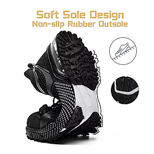 ZOOMCO Womens Air Running Shoes Non Slip Tennis Walking Shoes Women Mesh Cushion Sneakers for Gym Workout Sports Black