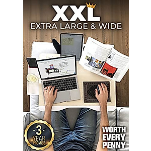 Cooper Mega Table Plus - Premium XXL Extra Large Lap Desk w/Book Stand | Multifunctional Folding Laptop Stand for Bed, Laptop Desk for Bed, Laptop Bed Stand, Laptop Bed Tray, Floor Desk (Black Onyx)