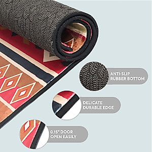 ACANTILA DECOR Southwest Rug for Living Room, Southwest Rug for Farmhouse, Cabin Rugs, Native American Carpet Runner Non-Slip for Hallway, Kitchen, Living Room, Bedroom 200, 3x5 ft