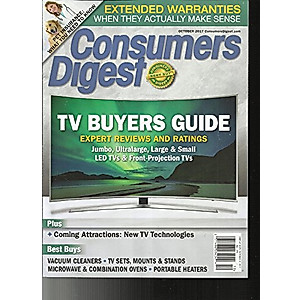 CONSUMERS DIGEST MAGAZINE, TV BUYERS GUIDE OCTOBER, 2017