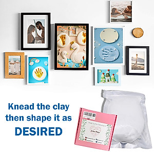 Air Dry Clay 150g Baby Footprint and Handprint Kit Imprint Impression Keepsake Maker, Non-Toxic Clay, Large Clay,Food Grade Clay,Ultra Light & Soft Foam Modeling Dough Ideal Baby Gifts, DIY Art Craft