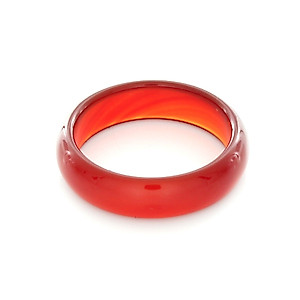 Nostrand 6mm Carnelian Gemstone Plain Band Ring (8)