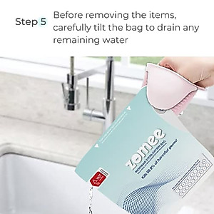Zomee Microwave Steam Sterilizer Bags | Eliminates 99.9% of Germs and Bacteria | Disinfects Most Zomee Breast Pump Accessories | 5 Bags | Reusable for Up to 100 Sterilization Cycles