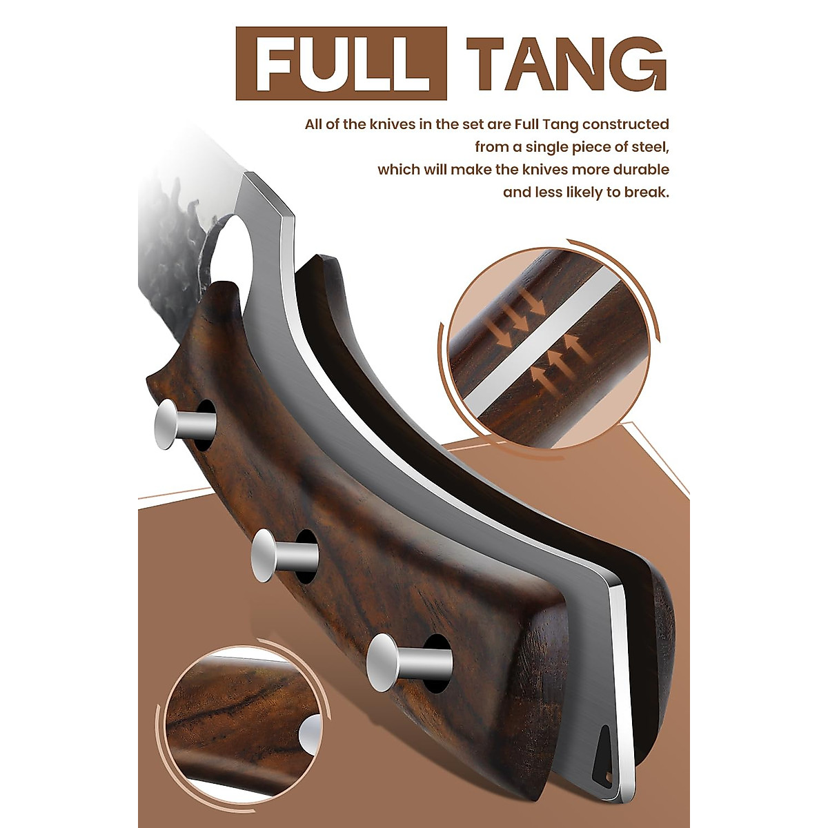 Purple Dragon 12pcs Chef Knife Set, High Carbon Steel Hand Forged Meat Boning Carving Cleaver Knife with Accessories for Kitchen, BBQ Camping Knives Set with Leather Bag