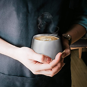 Kitchenexus Small Stainless Steel Espresso Cups 2pcs Set, 4oz Double Wall Insulated Unbreakable Stemless Tumbler Small Cup for Outdoor Events Picnics Party